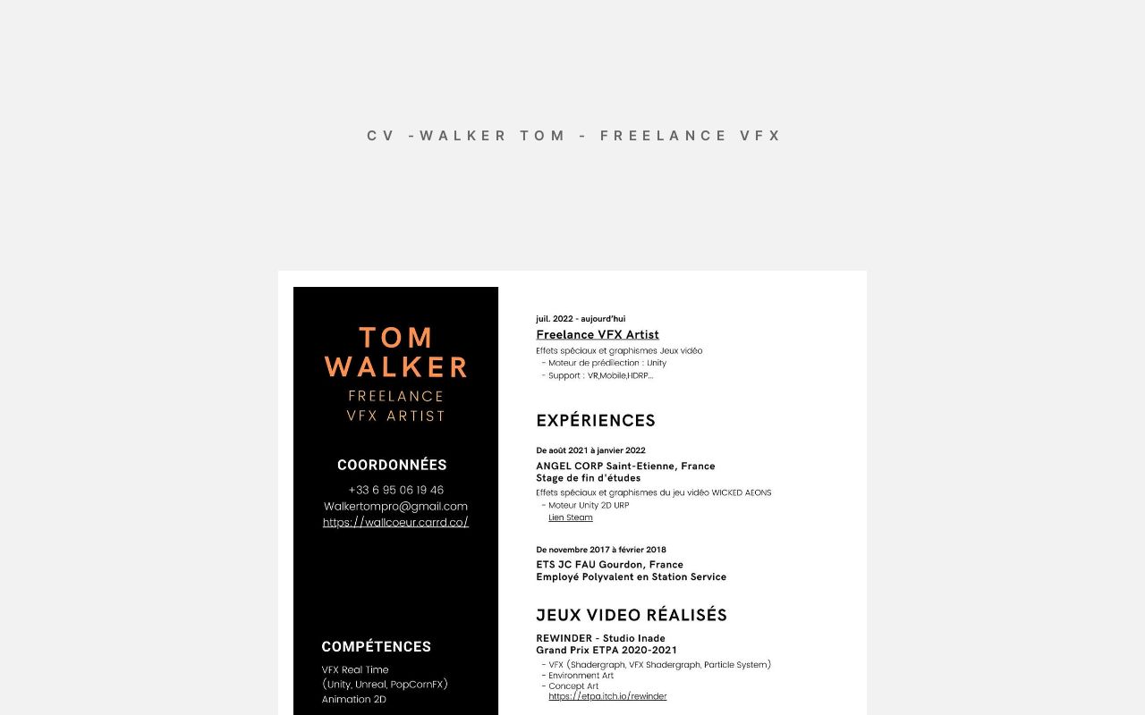 CV Walker Tom